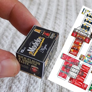 9 Style Miniature Groceries Beer & Drink Boxes Digital Printabile Files ...