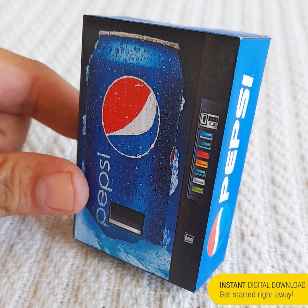 Miniature Pepsi Vending Machine DIY Template - Digital Download File ...