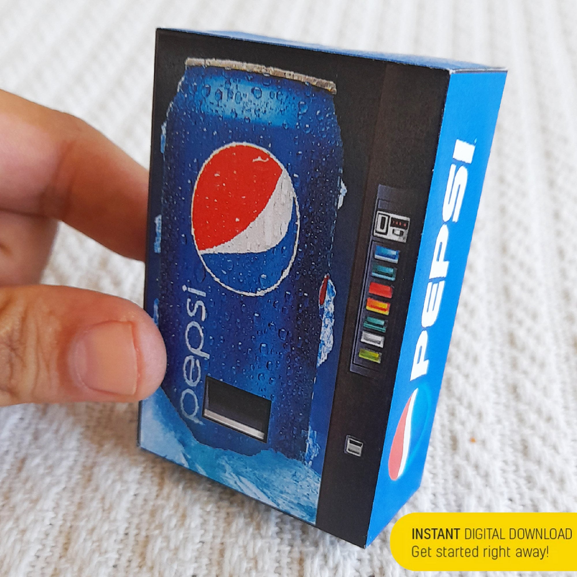 Miniature Pepsi Vending Machine DIY Template Digital Download File ...