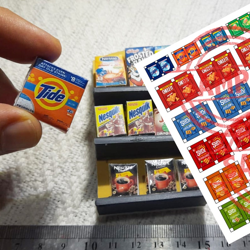 19 Style Miniatures Groceries PRINTABLE File DOWNLOAD Digital File ...