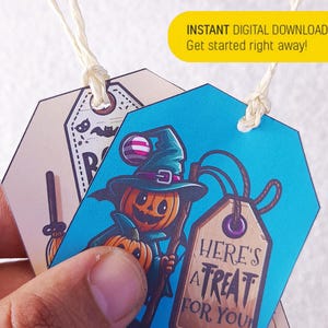 Printable Halloween Favor Tags Tempalte 2 Style Halloween Gift Tags ...