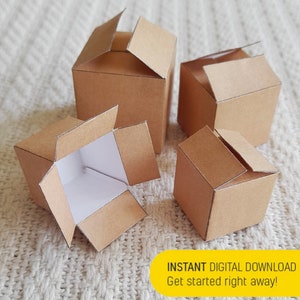 4 Miniature Cardboard Box Templates PRINTABLE Miniature File DOWNLOAD ...