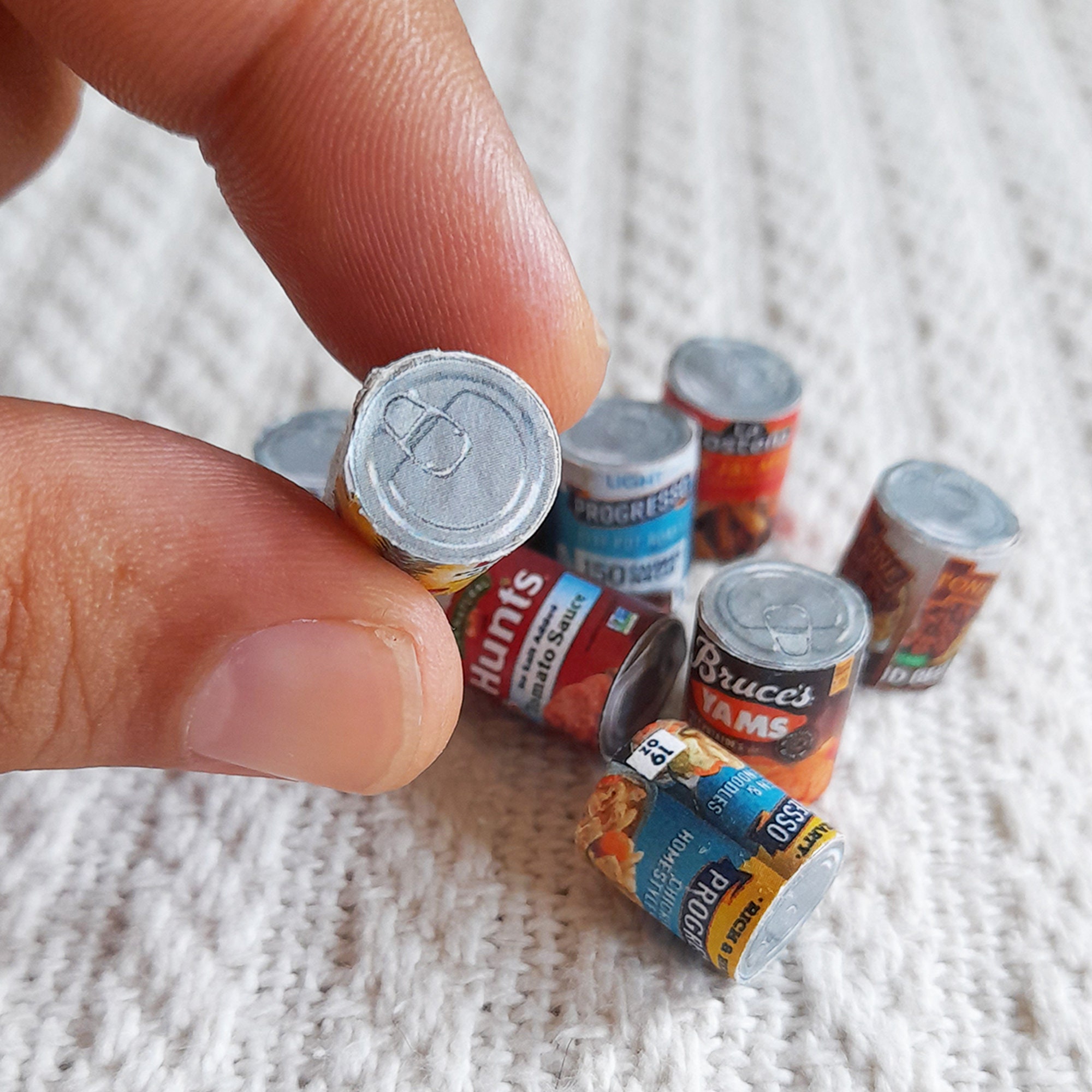 Miniature 14 Food Cans Mixed Templates