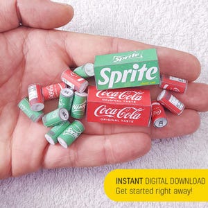 Printable Miniature Coke Cans Template | Miniature Coke Sprite Set ...