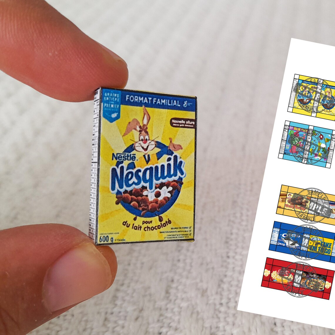 12 Style Miniatures Groceries PRINTABLE File Dollhouse Printable ...