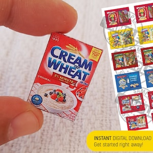 Miniature Food Snacks Box Set Template | 18 Pieces Mini Groceries ...