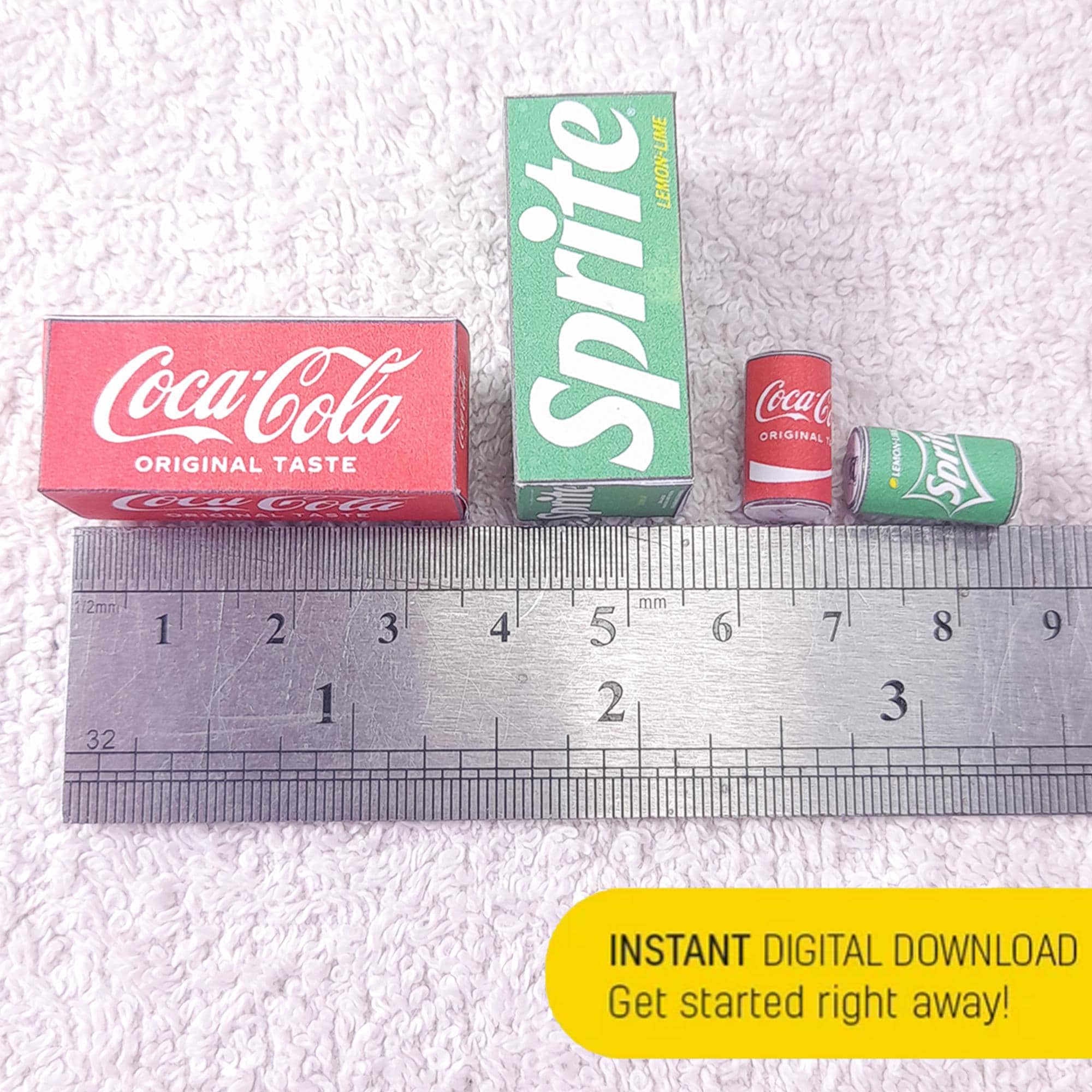 Printable Miniature Coke Cans Template | Miniature Coke Sprite Set ...