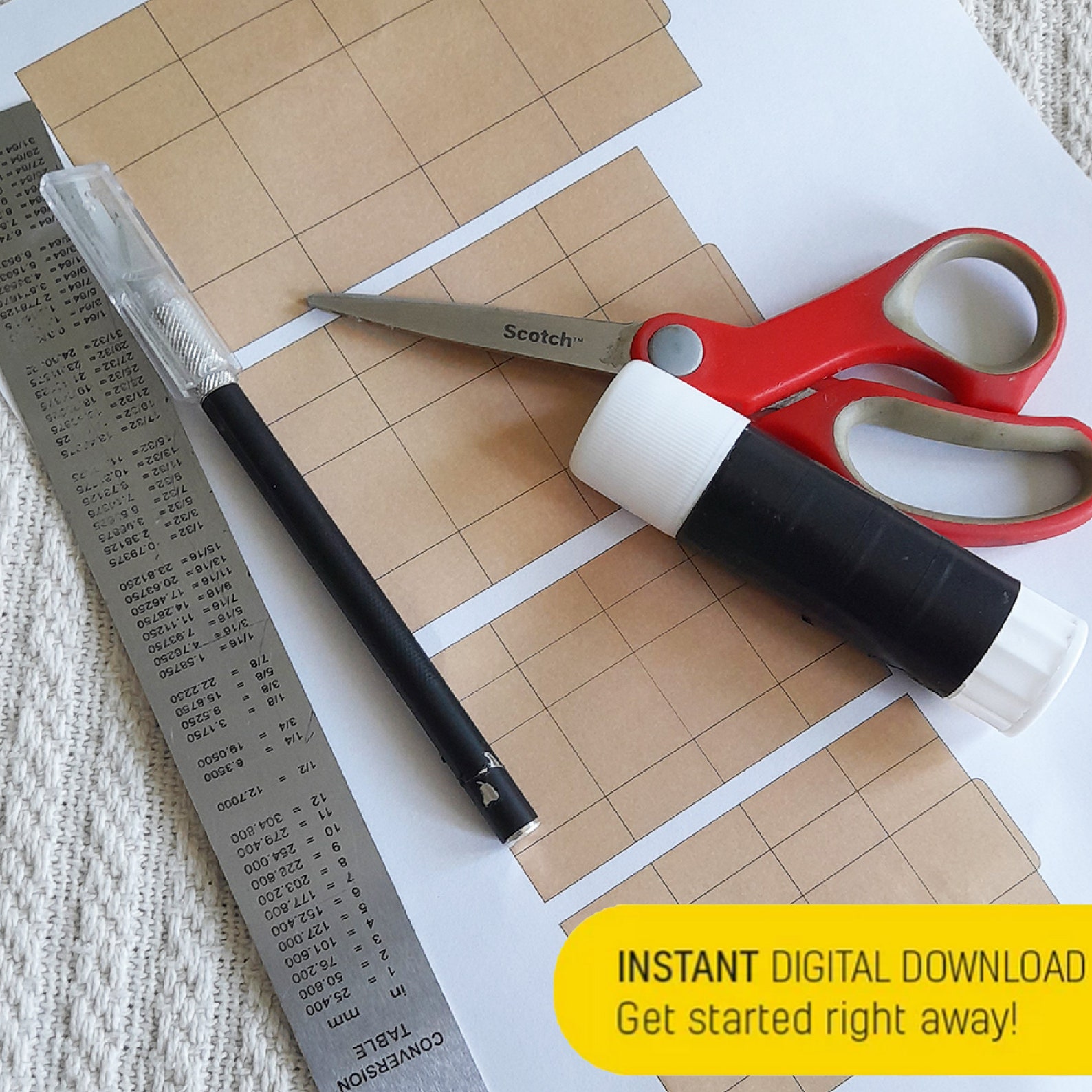 4 Miniature Cardboard Box Templates PRINTABLE Miniature File DOWNLOAD ...