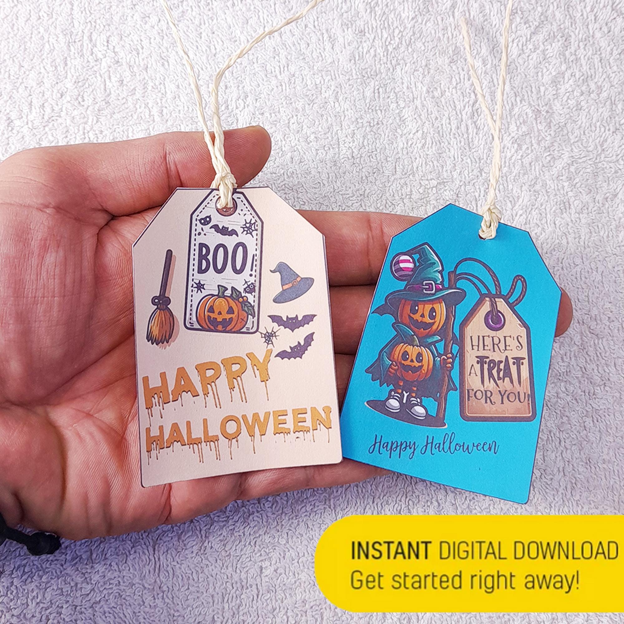 Printable Halloween Favor Tags Tempalte 2 Style Halloween Gift Tags ...