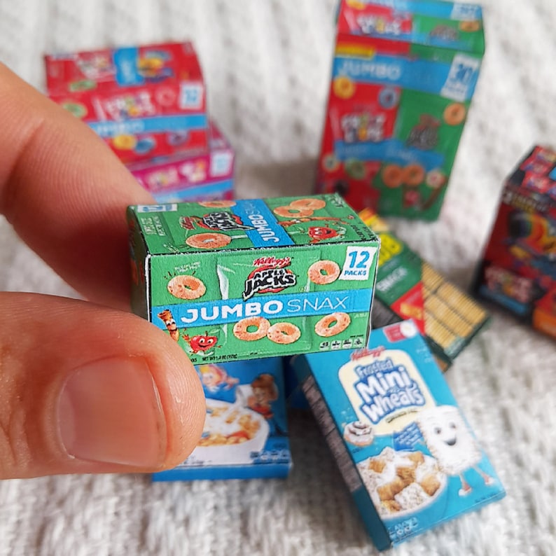 10 Style Miniature Groceries Cereal Food Jumbo Packages - Etsy