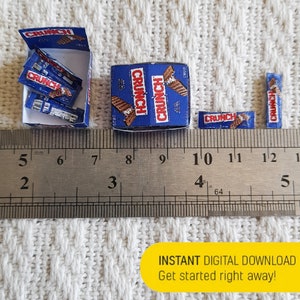 Miniature Choco Candy Bar Template Printable Miniature Snack & Candy ...
