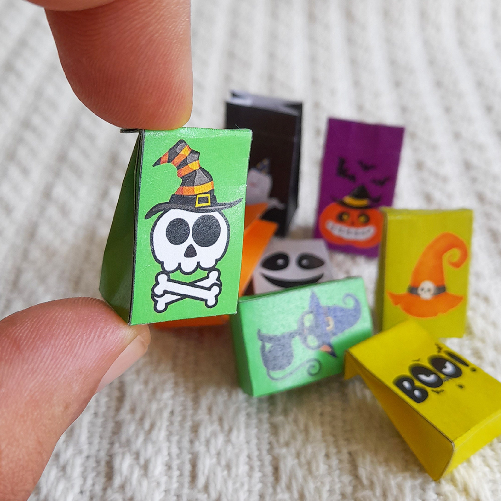 8 Style Miniature Paper Bag Mini Halloween Gitf Paper Bags PRINTABLE ...