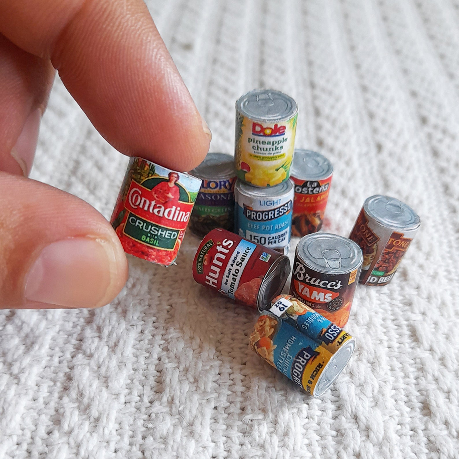 Miniature 14 Food Cans Mixed Templates