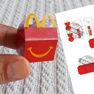Miniature Food Mc Donalds Menu Template PRINTABLE File DOWNLOAD Digital ...