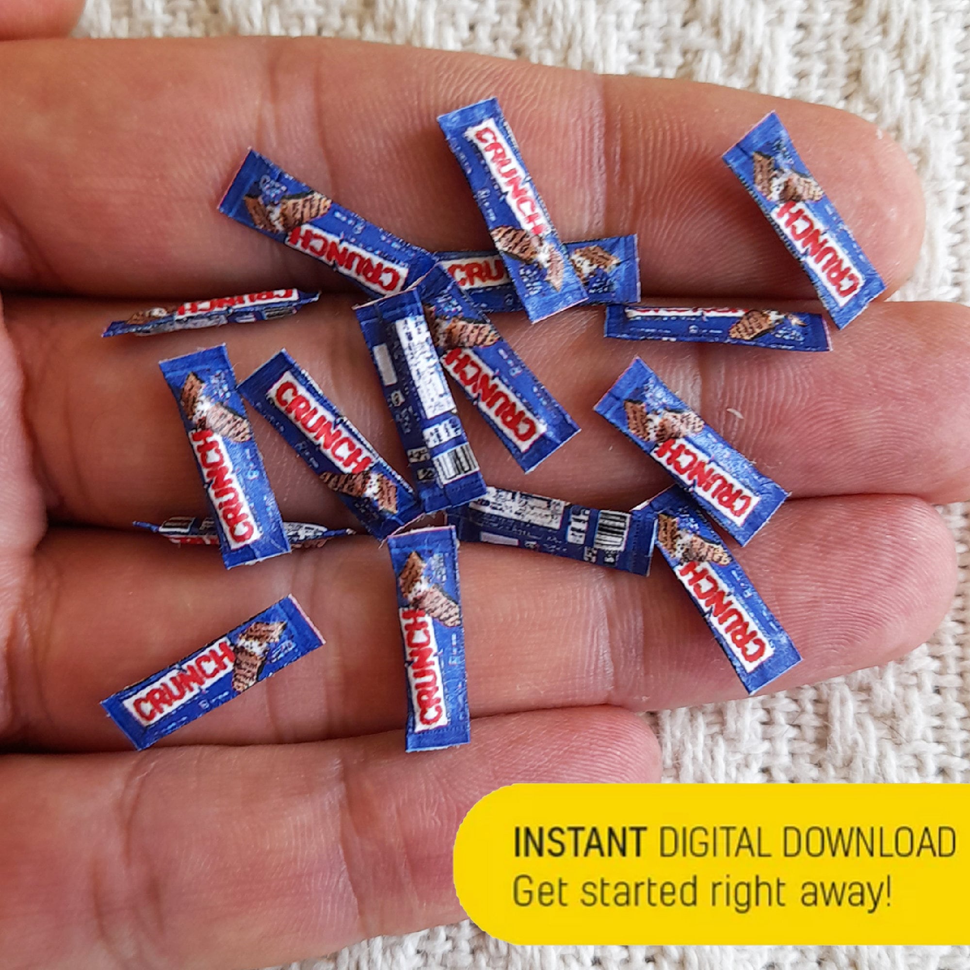 Miniature Choco Candy Bar Template Printable Miniature Snack & Candy ...