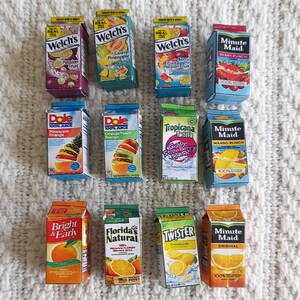 12 Style Miniature Juice Drink Box - PRINTABLE File DOWNLOAD Digital ...
