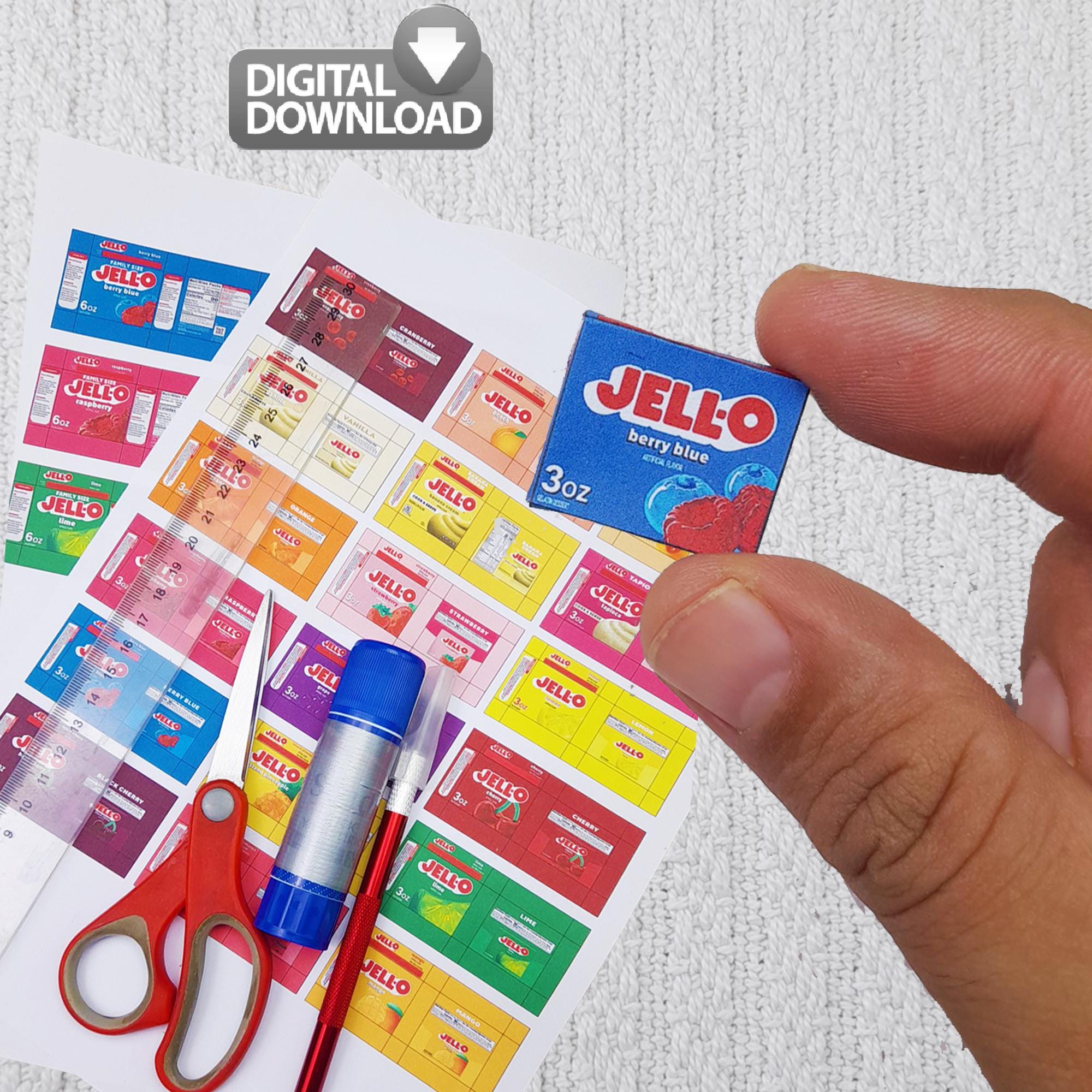 24 Piece Printable Miniature Jell-o Box Template | PRINTABLE File ...