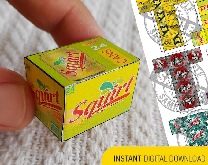 Mini Grocery Coke & Soda Drink Box Template Printable Files ,DIGITAL ...