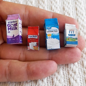 8 Style Miniature Milk Box Templates PRINTABLE File DOWNLOAD Digital ...