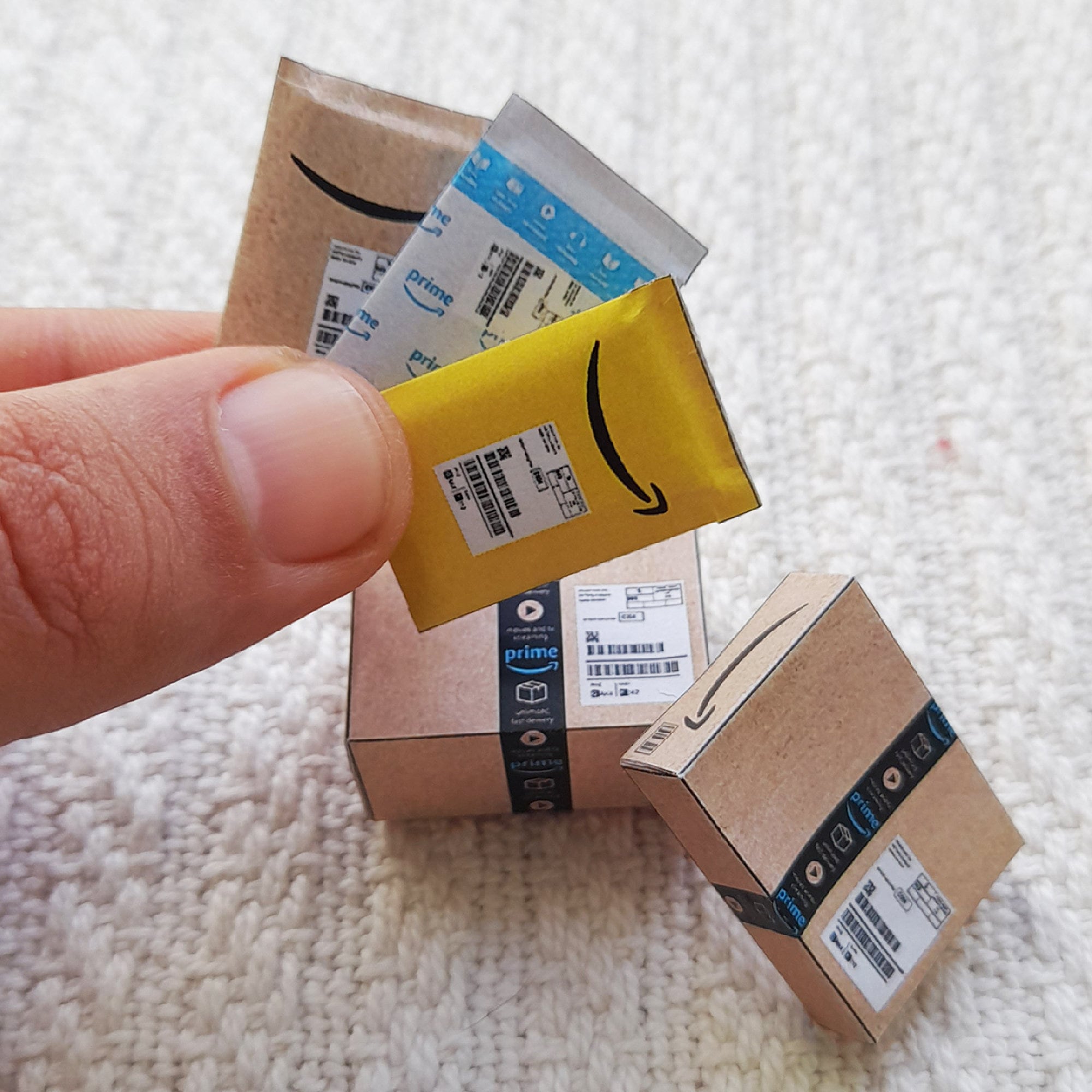 Mini AMAZON Box & Envelope Set Template 6 Pieces Amazon Box PRINTABLE Packages File DOWNLOAD ...