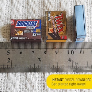 8 Different Miniature Ice Cream Box Templates Digital Download ...