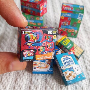 10 Style Miniature Groceries Cereal Food Jumbo Packages Template ...