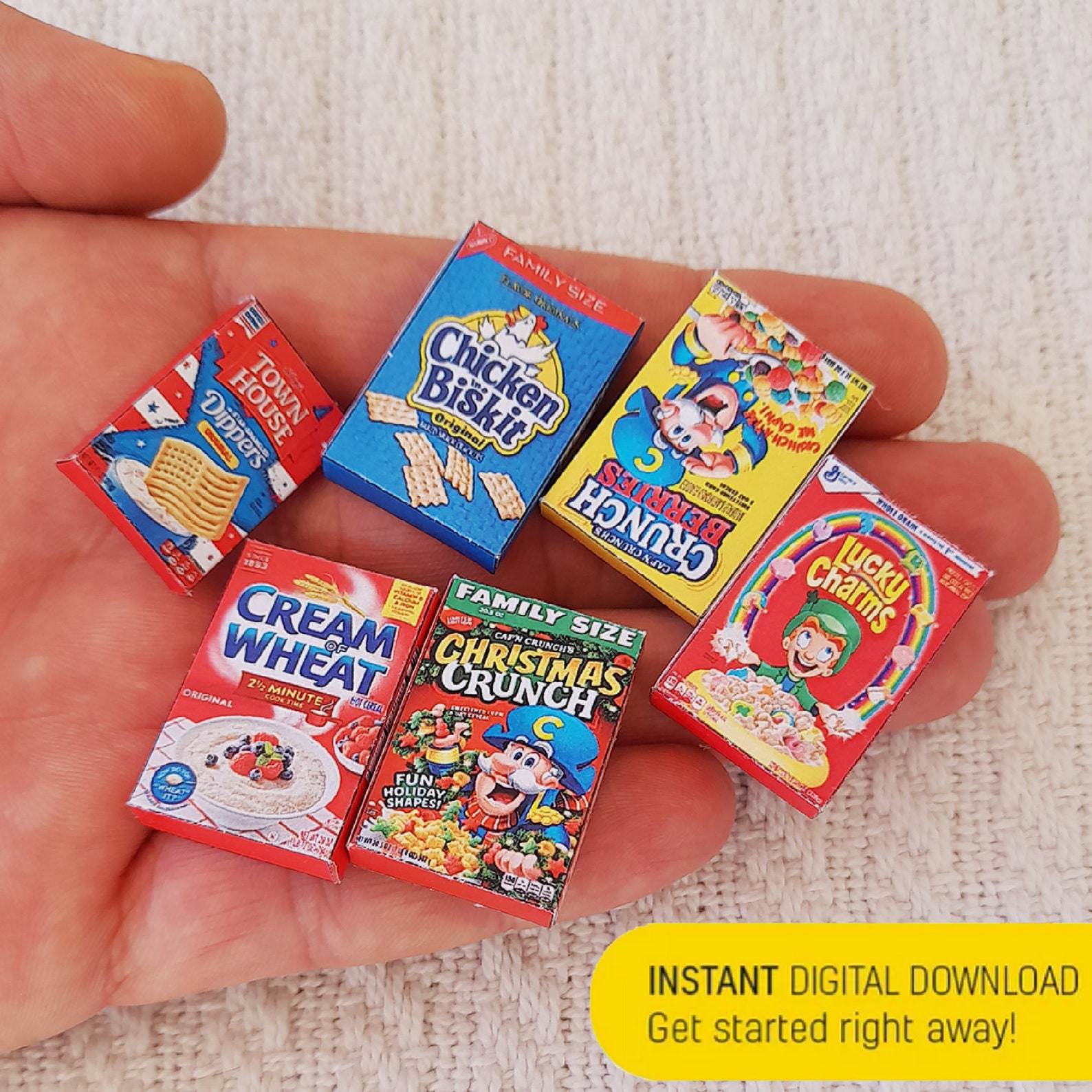 Miniature Food Snacks Box Set Template | 18 Pieces Mini Groceries ...