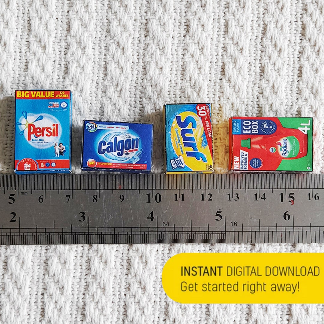 9 Style Miniature Detergent & Laundry Detergent Box Templates - Etsy