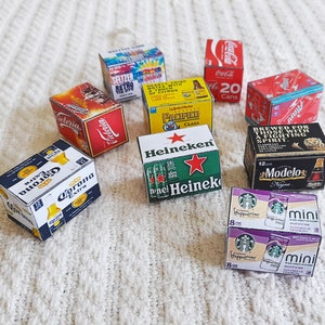 9 Style Miniature Groceries Beer & Drink Boxes Digital Printabile Files ...