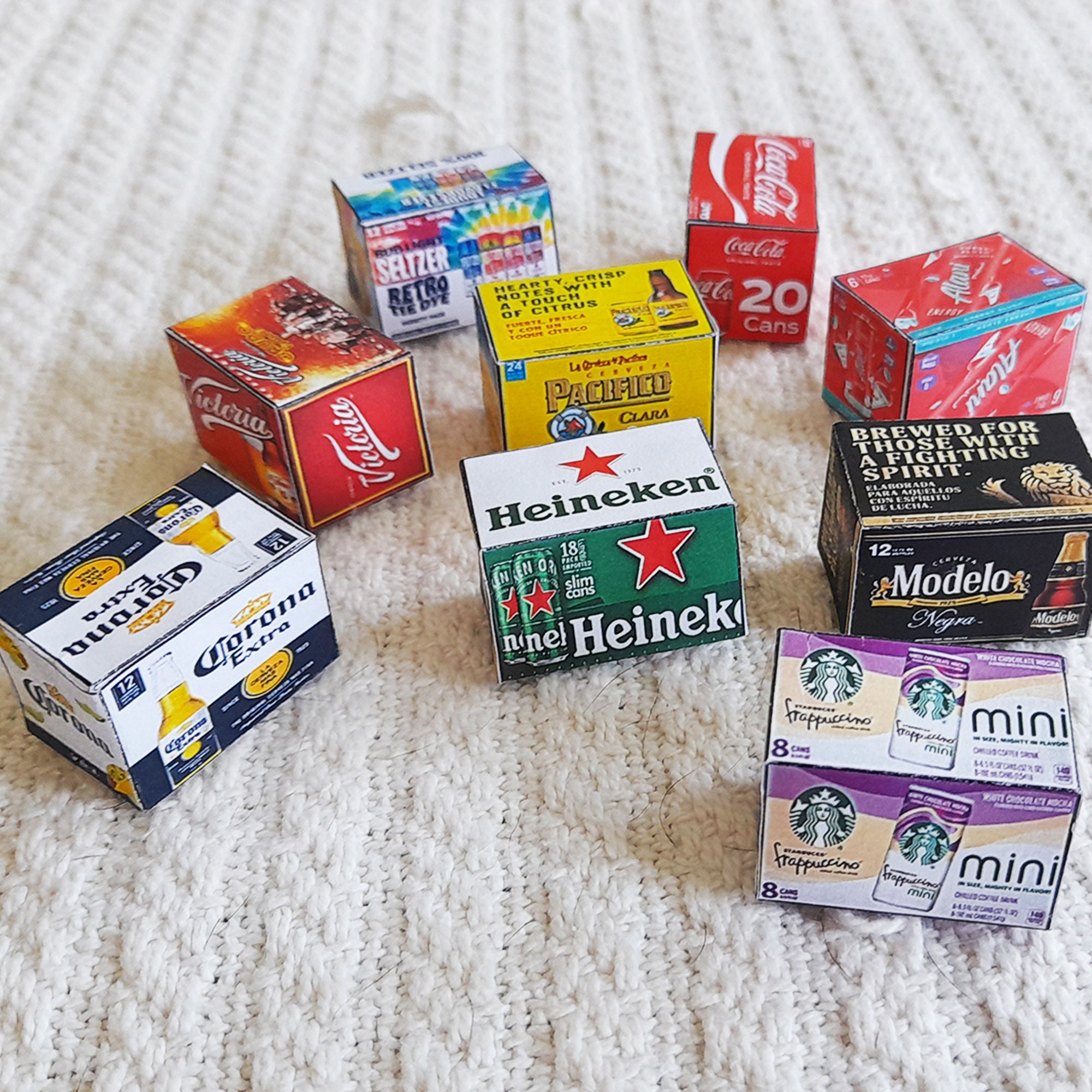 9 Style Miniature Groceries Beer & Drink Boxes Digital Printabile Files ...