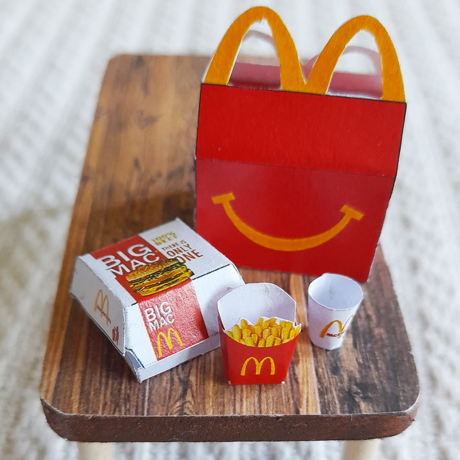 Miniature Food Mc Donalds Menu Template PRINTABLE File DOWNLOAD Digital ...