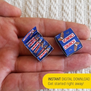 Miniature Choco Candy Bar Template Printable Miniature Snack & Candy ...