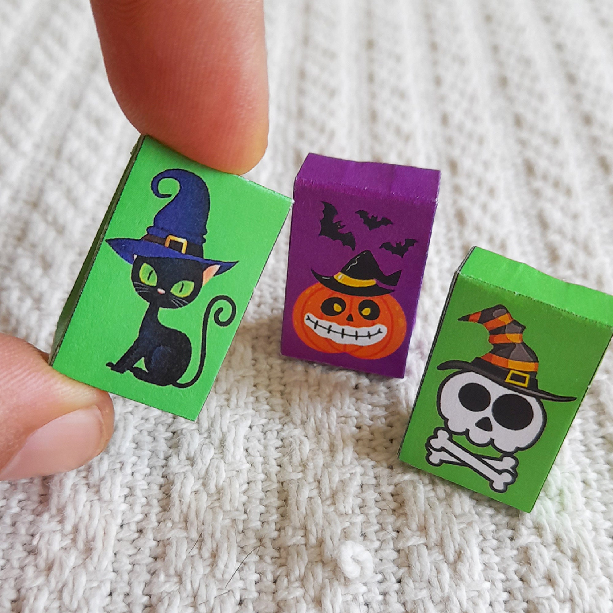 8 Style Miniature Paper Bag Mini Halloween Gitf Paper Bags PRINTABLE ...
