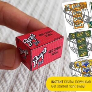 9 Style Miniature Groceries Soda Juice & Drink Boxes Digital Printabile ...