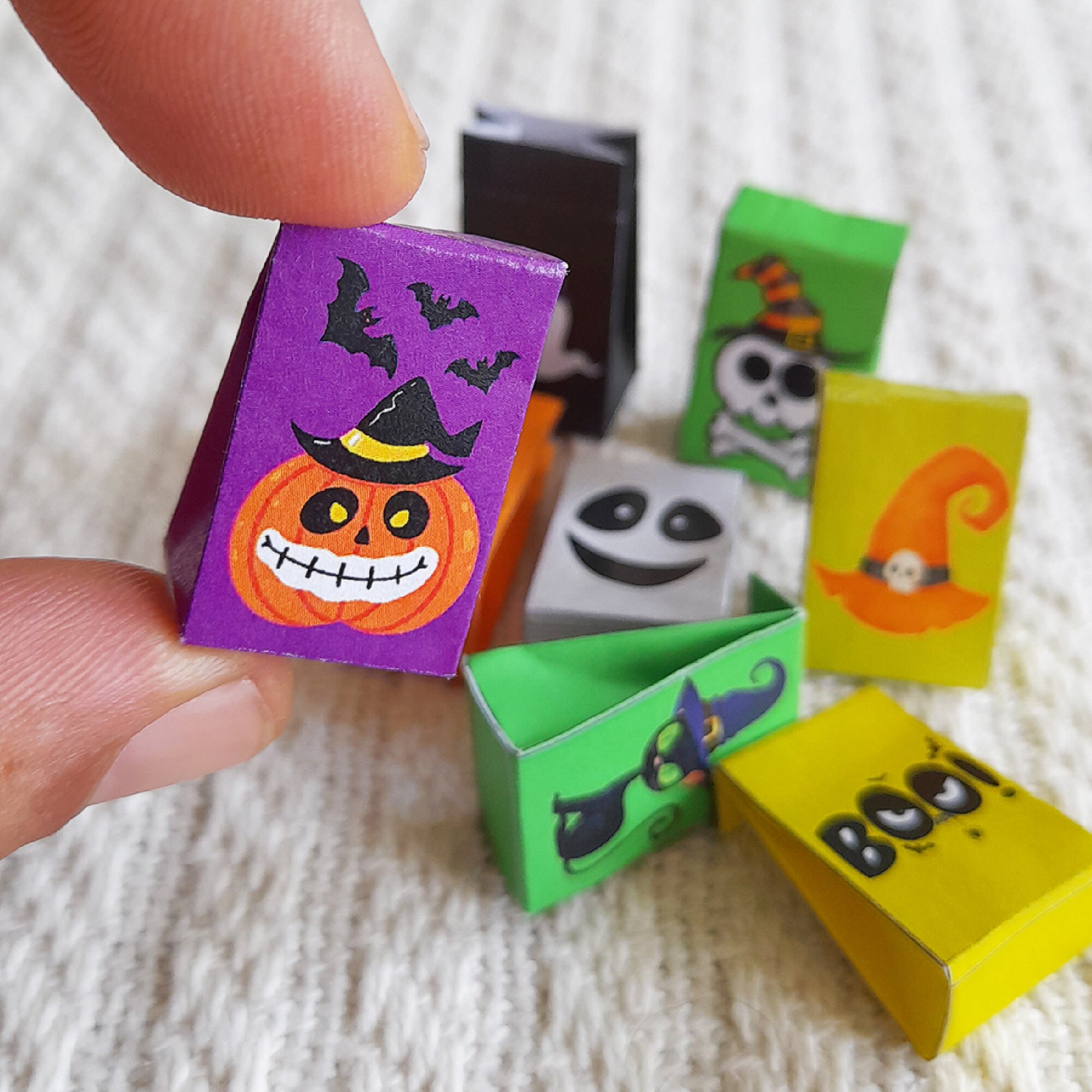 8 Style Miniature Paper Bag Mini Halloween Gitf Paper Bags PRINTABLE ...