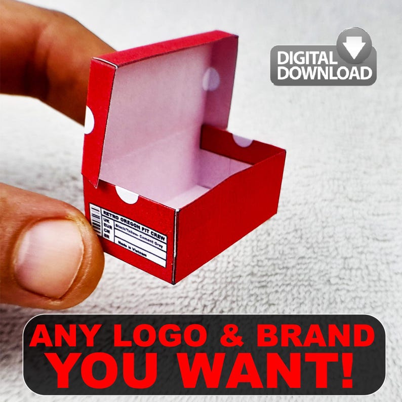 Personalised Mini Shoe Box Templates | 4 Style Mini Shoe Box With Any ...