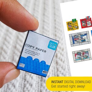 Miniature Back to School Item Templates { 8 Style Miniature Boxes ...