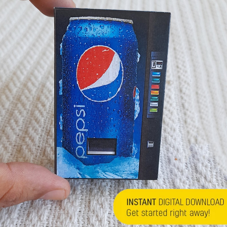 Miniature Pepsi Vending Machine DIY Template Digital Download File ...