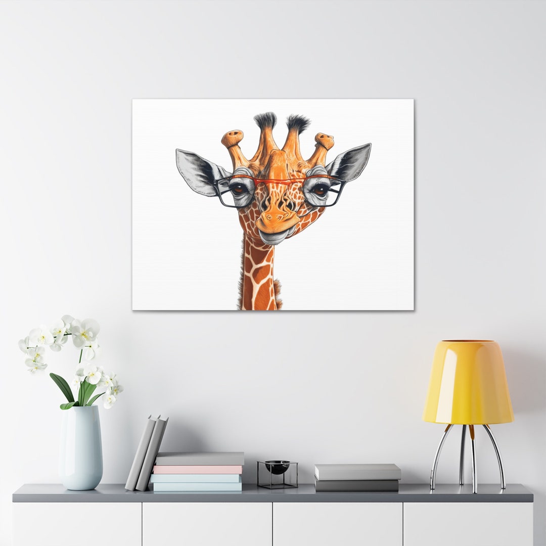 Customised Giraffe Hand Drawing Artwork for Canvas Gallery Wraps - Etsy
