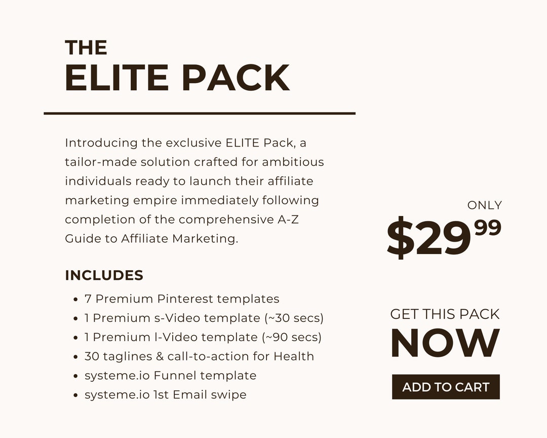 The ELITE Pack | Affiliate Marketing Template | Canva Template ...