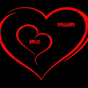 Heart Outline PNG Mom Heart Outline DIGITAL DOWNLOAD Black Heart White ...