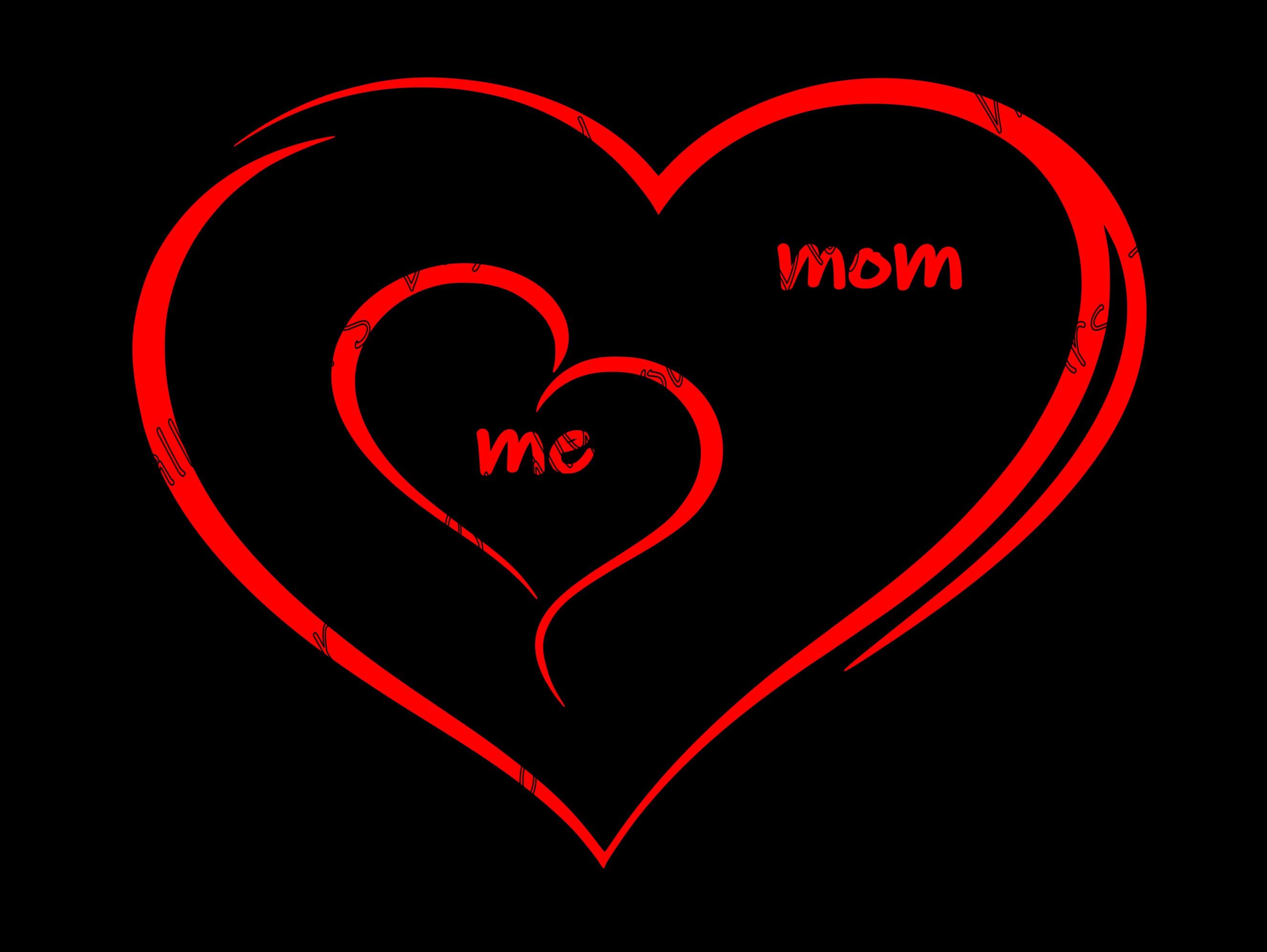 Heart Outline PNG Mom Heart Outline DIGITAL DOWNLOAD Black Heart White ...