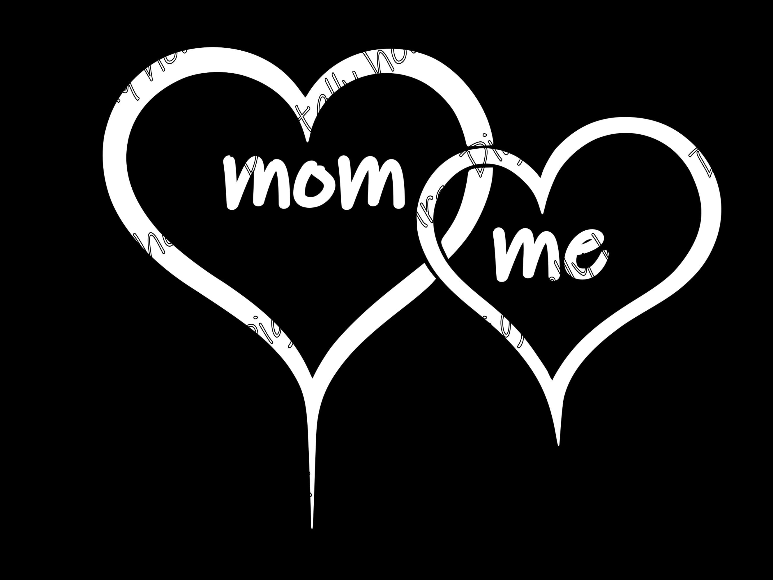 Heart Outline PNG Mom Heart Outline DIGITAL DOWNLOAD Black Heart White ...