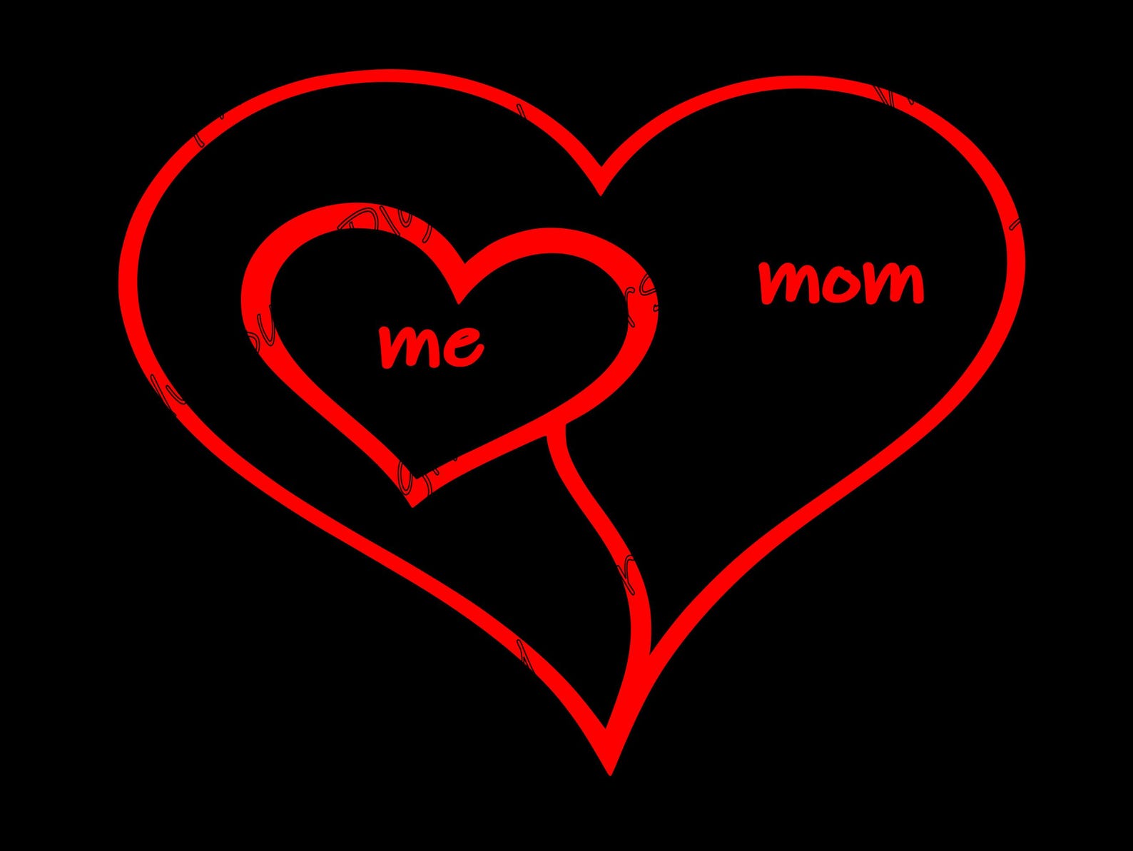 Heart Outline PNG Mom Heart Outline DIGITAL DOWNLOAD Black Heart White ...