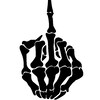 Skeleton Middle Finger Instant Download SVG, PNG, PDF Digital Download ...