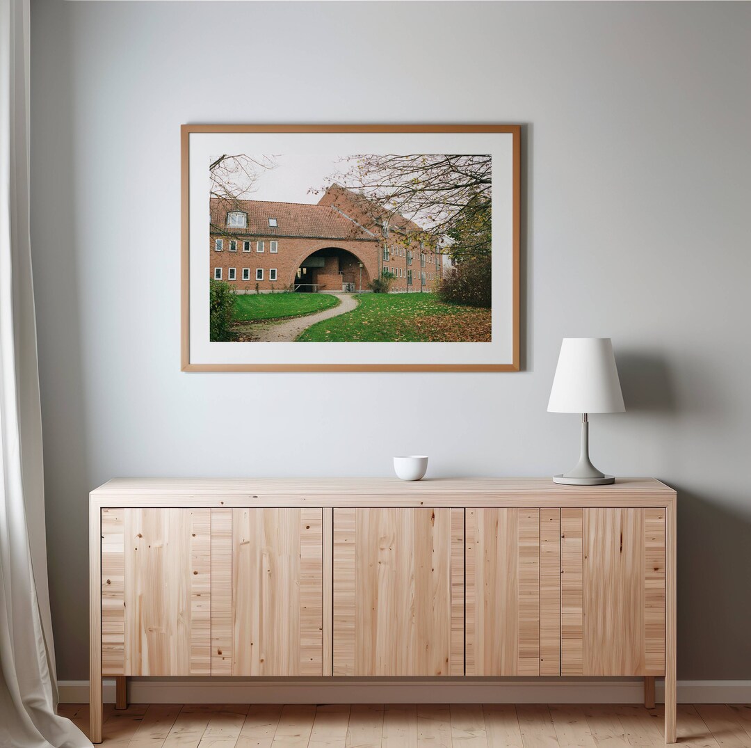 Autumn Architecture Print - Vintage Building Photograph, Rustic ...