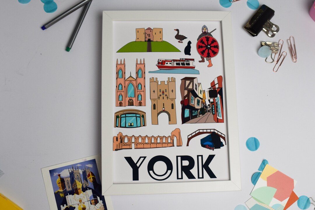 York Illustration Print, | A3, A4, A5 Sizes | Yorkshire Artwork | City ...