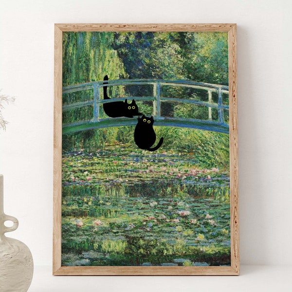 Cat Monet Print - Etsy