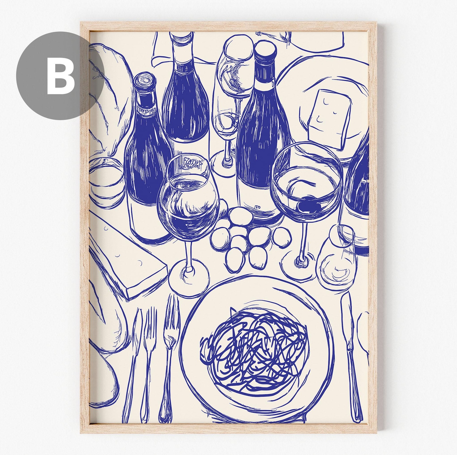 Set of 3 Posters, Trendy Kitchen Wall Art, Retro Dinner Party Art, Food ...