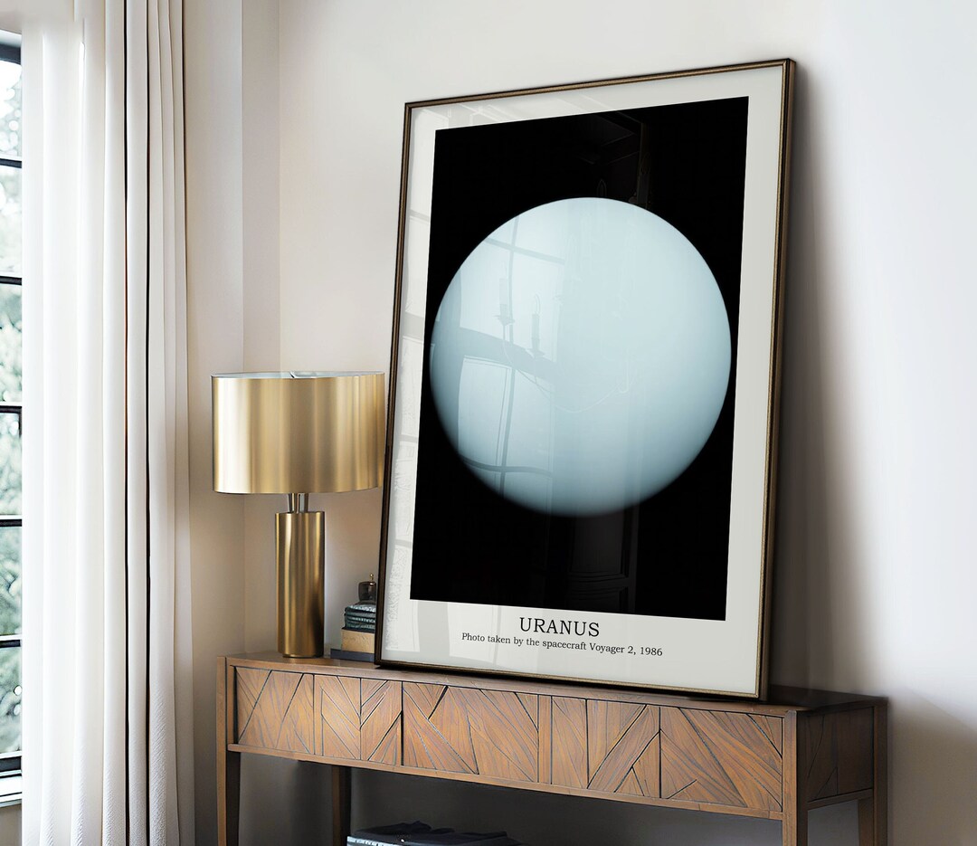 Image of the Planet Uranus Poster, Vintage Astronomy Wall Decor, Space ...
